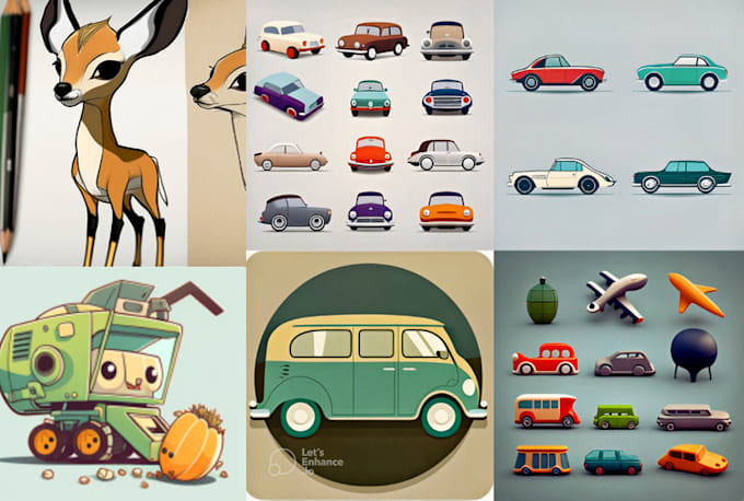 Make a unique, cute cartoon clipart illustration character by Anassmedi ...