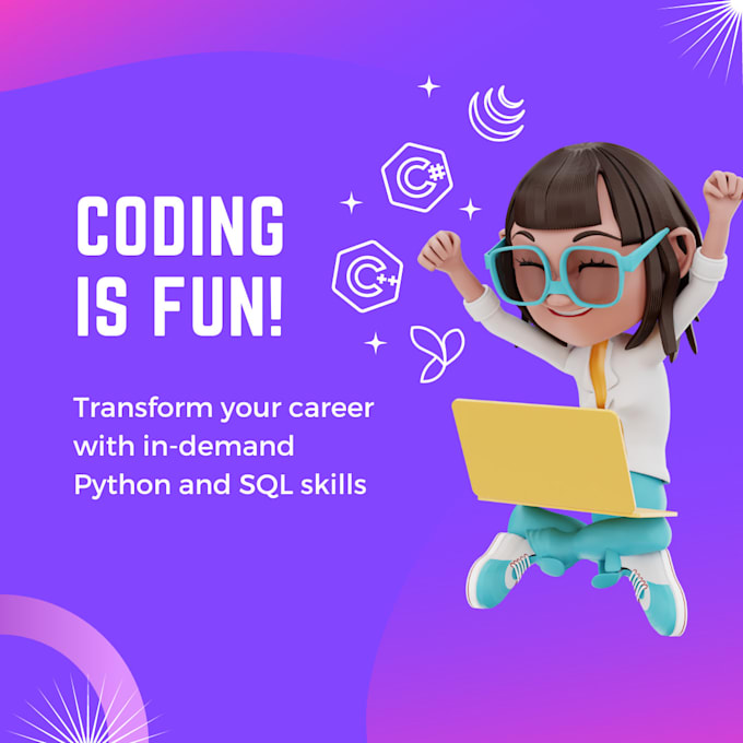 Provide beginner level sql and python training online by Trakmaker | Fiverr