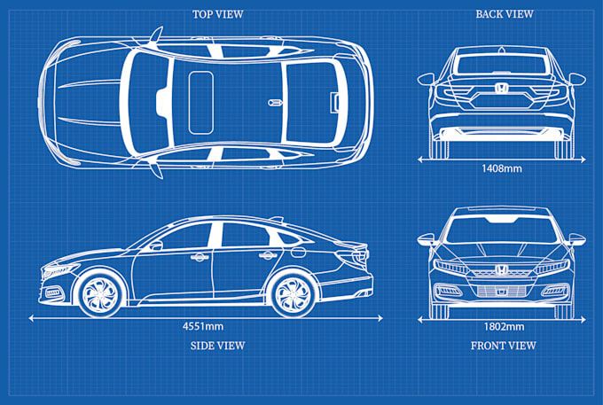 Design blueprints design,technical line drawing,2d product sketch by ...