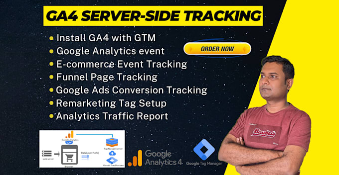 Setup ga4, server side tracking via gtm and enable data layer by Jn_dip87 | Fiverr