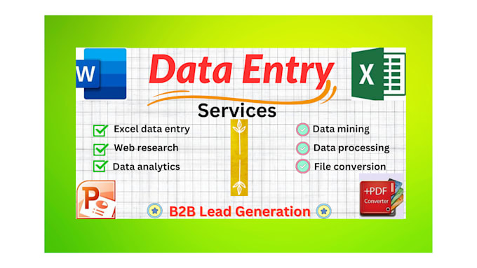 Do data entry, file conversion, excel, web research and so on by Habibur_20002 | Fiverr