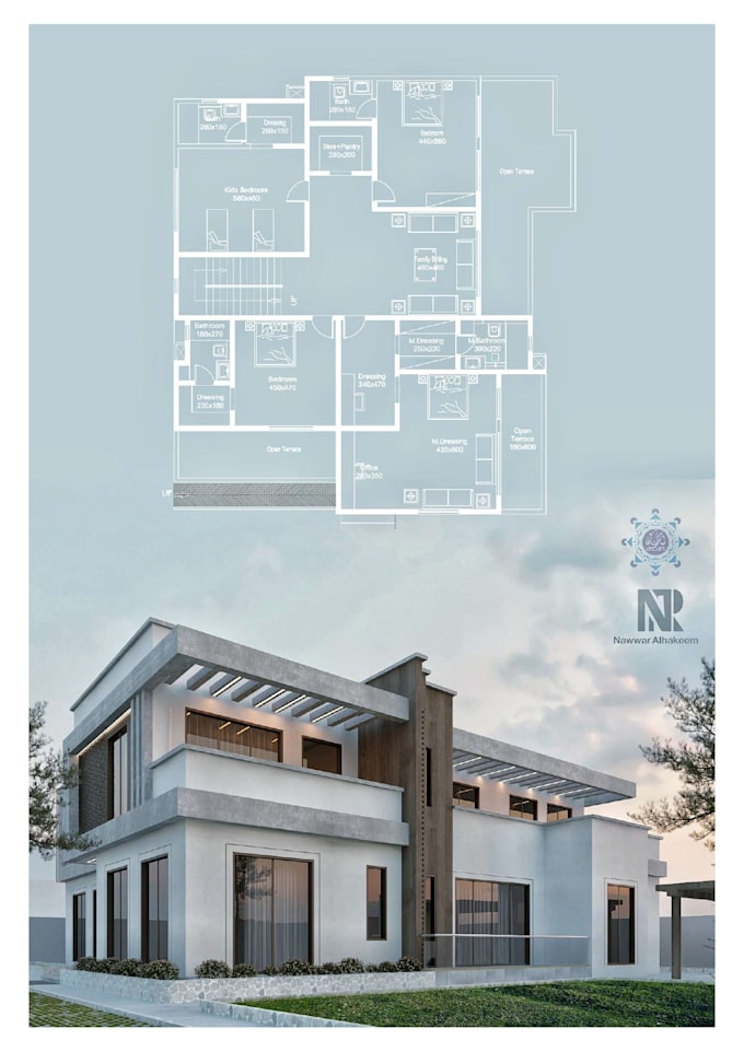 Do architectural interior and exterior design 2d or 3d by Nawwar97 | Fiverr