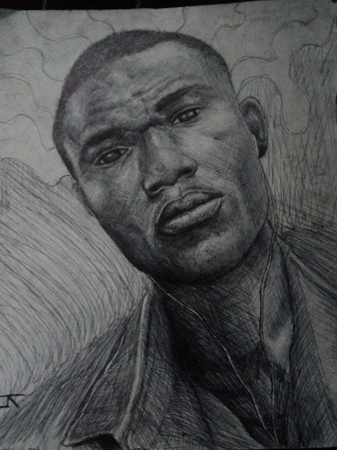 Draw a portrait with the black pen by Ceeesevennn | Fiverr