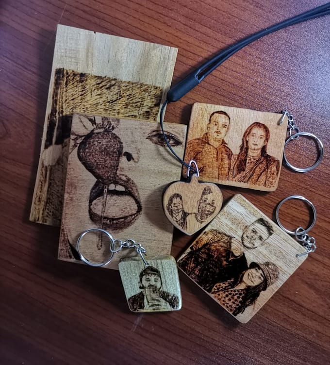 Create a nature inspired illustration with wood key tag by ...