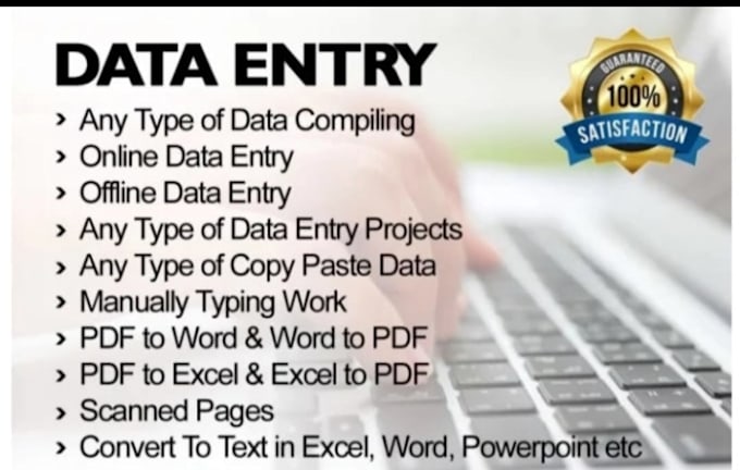 Do data entry in excel, word notes and book keeping by Baleshgour | Fiverr