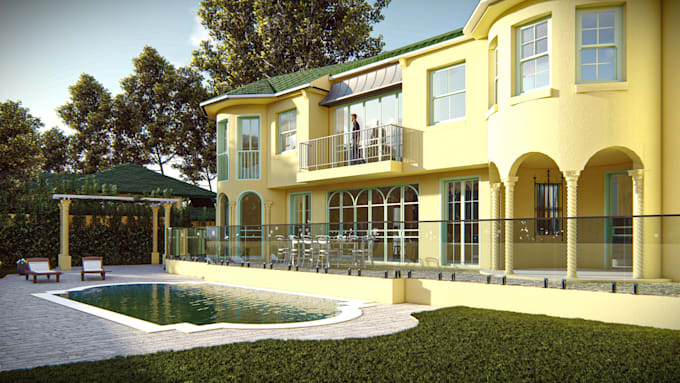 Create a realistic architectural 3d rendering and animation by ...