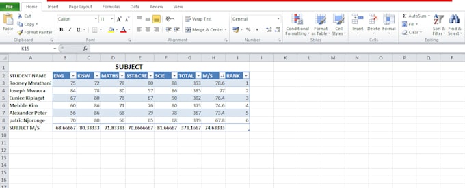 1 data entry using ms excel by Rooney02 | Fiverr