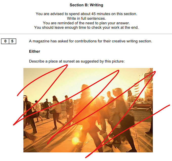 Write you a grade 9 answer for your gcse english language p1 q5 by Mahmoud_abazeed | Fiverr