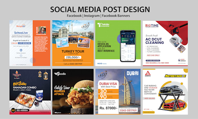 30 unique social media posts designs for whole month by Pakdesignlinks ...