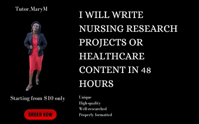 Write nursing research projects or healthcare content in 24 hours by ...