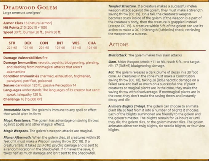 Create homebrew monsters with descriptions and stat blocks by ...