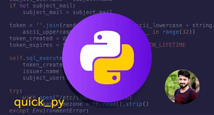 Write a custom python script, code and programs by Quick_py | Fiverr
