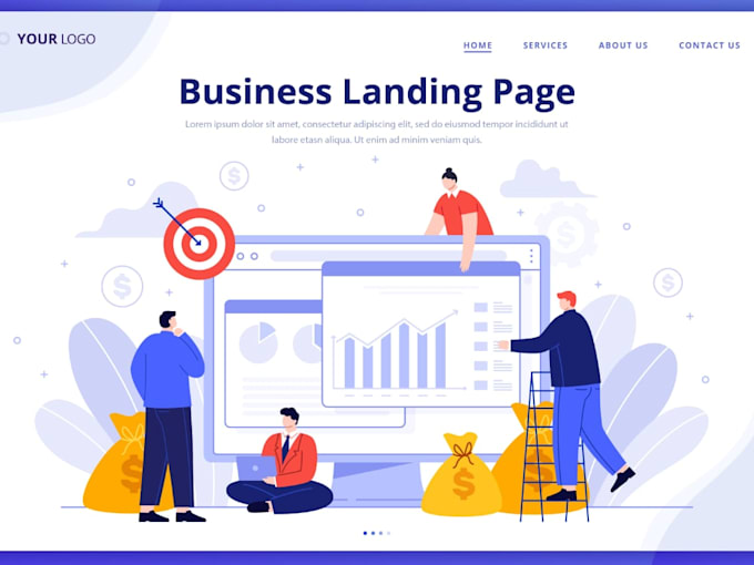 Design a custom landing page for your business website by Johaergashev | Fiverr