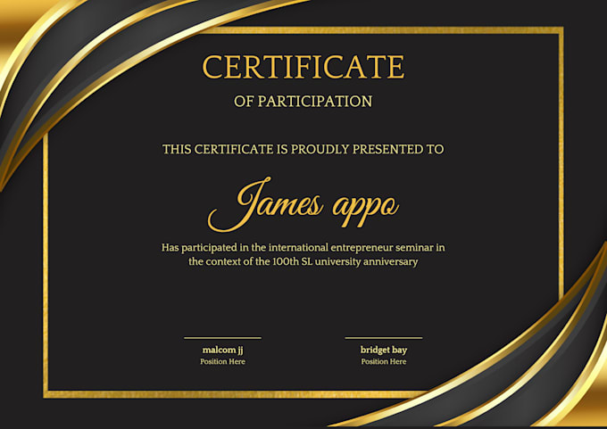 Design any certificates as printable and high quality by Vihannadithz ...