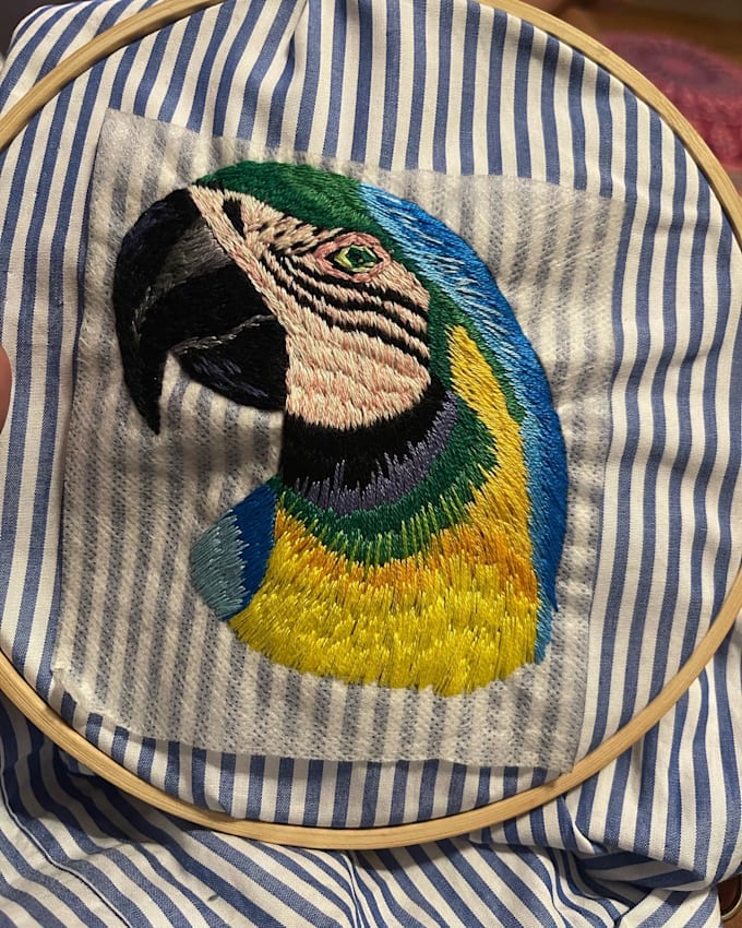 Do custom hand embroidery apparel by Imarifree | Fiverr