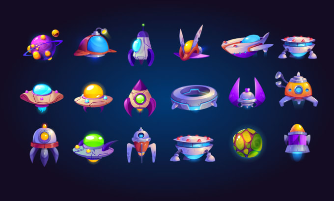 Usa midjourney per creare sprite sheet di risorse di gioco, oggetti di scena, icone, oggetti