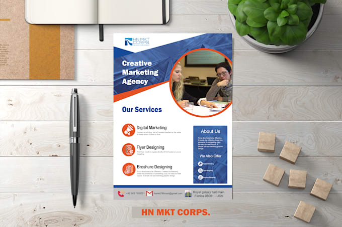 Design a one page full color flyer for your business by Hamid786niazi ...