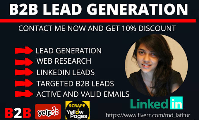 Do targeted b2b lead generation services for your business and linkedin lead by Md_latifur | Fiverr