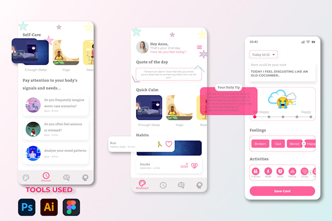 Design interesting mobile app ui design in figma by Noorshk | Fiverr