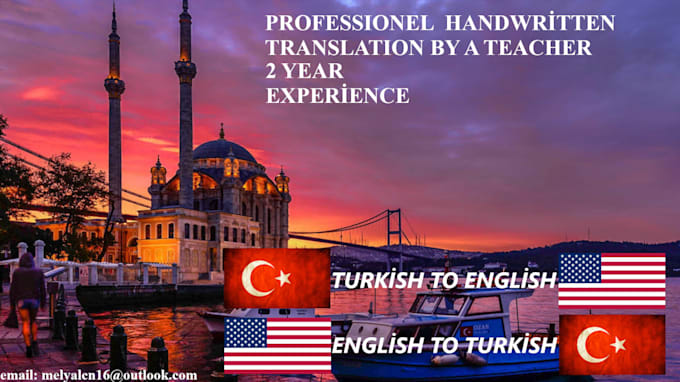 Translate turkish to english and english to turkish by Melihylcn | Fiverr