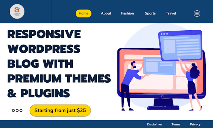 Create a wordpress blog with premium theme and plugins by Zobacom | Fiverr
