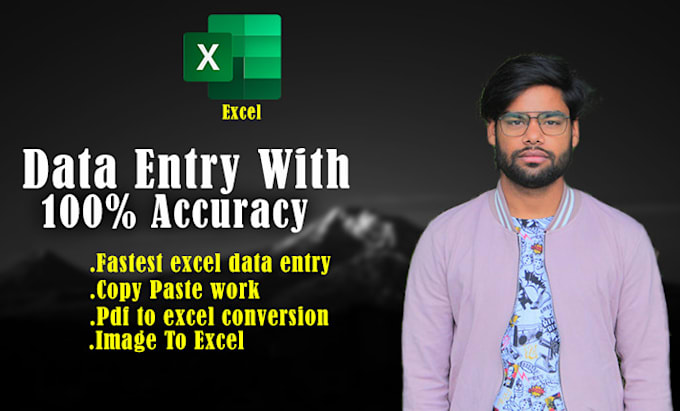 Do fast excel data entry, pdf to excel, copy paste, typing by Sunderkoti | Fiverr