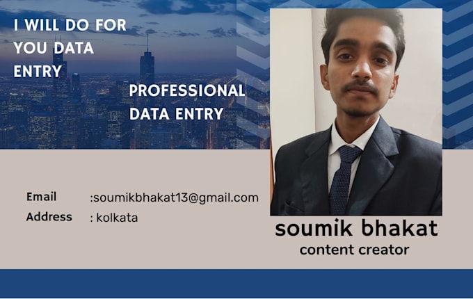 Do data entry ,content writing by Soumikbhakat | Fiverr