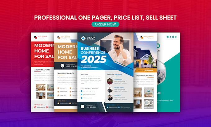 Design business flyers, one pager, sell sheet, price list, postcards by Nahidrashed | Fiverr