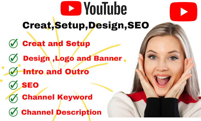 Create, setup youtube channel with logo, art, intro, outro by Junaed20 | Fiverr