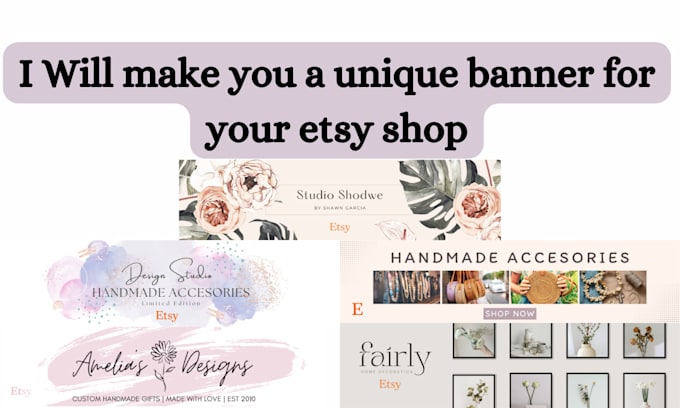 Design for you a unique etsy shop banner, icon and logo for your etsy ...