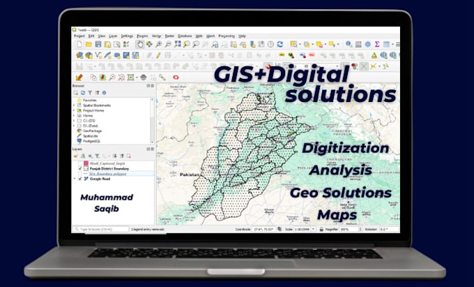 Digitize geographical data using gis and make maps by Muhammad_saqibj | Fiverr