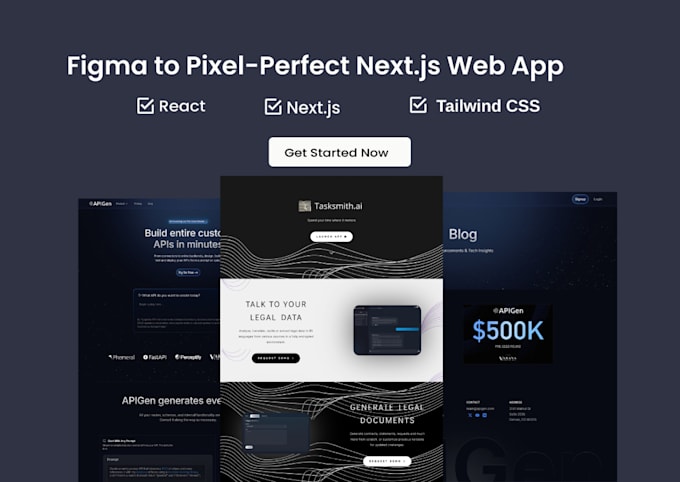 Create a custom nextjs website using tailwind css by M_hassan000 | Fiverr