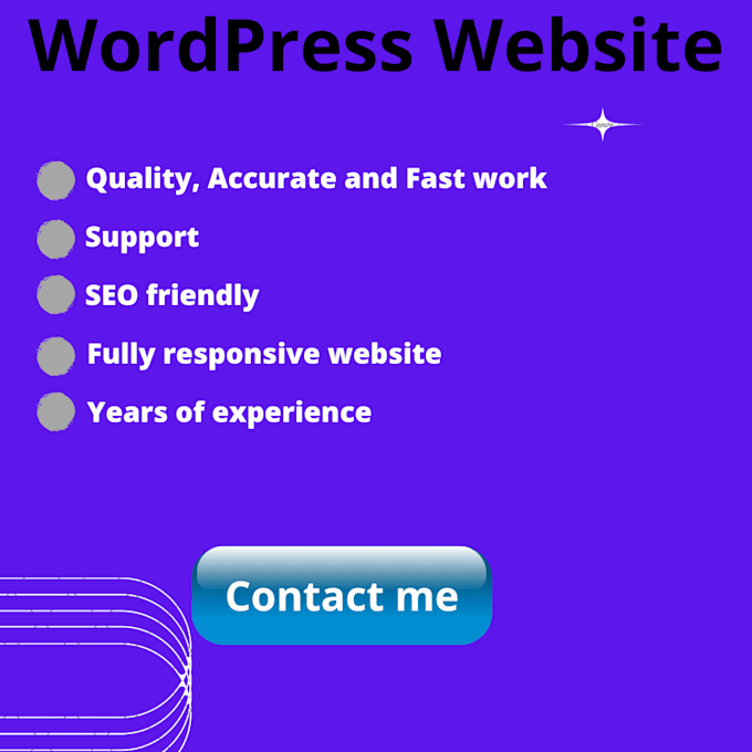 Build a quality, responsive, seo friendly wordpress site by Mezeit08 | Fiverr