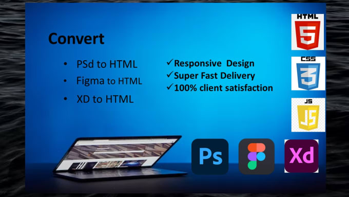 Convert your psd,figma,xd files to responsive webpages by Wajeeha_73 ...