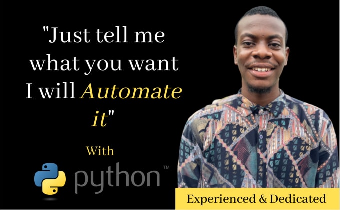 Do a custom automation bot with python, browser automation by Dannyfav ... Do a custom automation bot with python, browser automation by Dannyfav ...