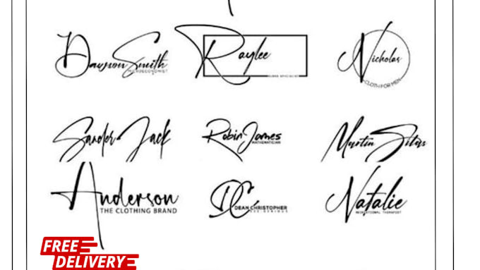 Do scripted, signature, cursive, handwritten logo creation in 1 day by ...