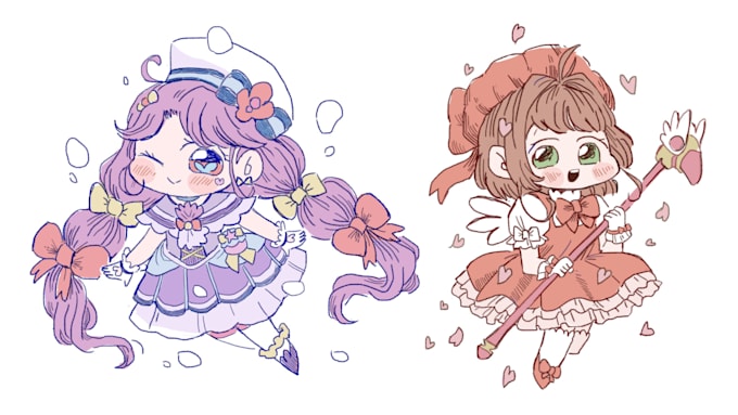 Draw You Full Body And Colored Chibi Illustration By Selimutperca Fiverr