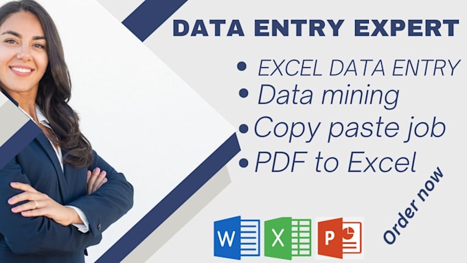Provide data entry and copy past to excel and world and convert pdf by Fizabatool44f | Fiverr