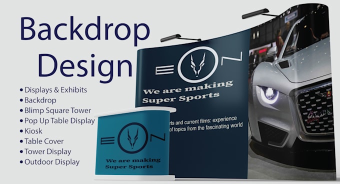 Design trade show booth and backdrop for your exhibition by Creative ...