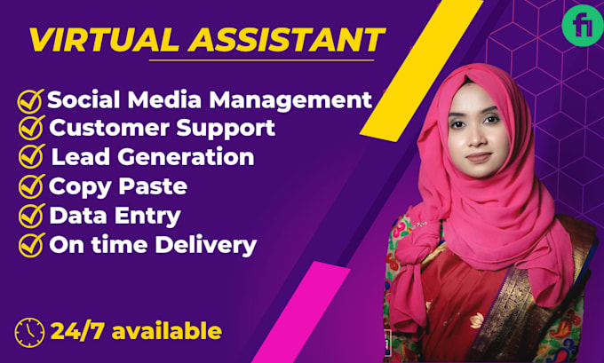 Be your virtual assistant and social media manager by Ummesharika | Fiverr