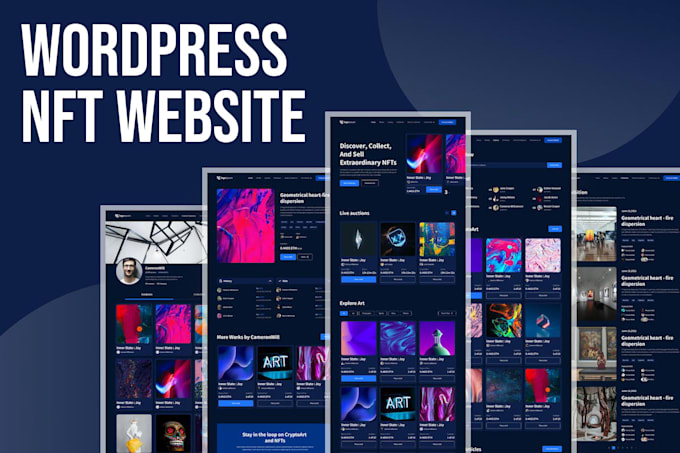 Create nft wordpress website, nft landing page, nft website by ...