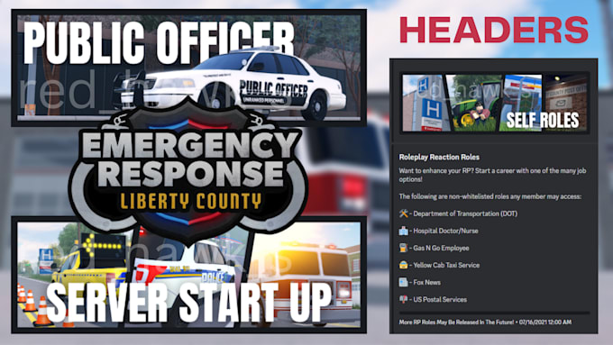 Create discord image banners for your roblox erlc server by Red_hawk_s ...