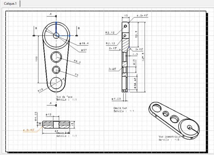 Create 3d design from 2d cad or drawing or hand sketch by Ikrameddaoudi ...