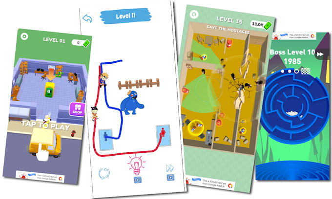 Develop or reskin hyper casual unity3d game by Atlansoft | Fiverr