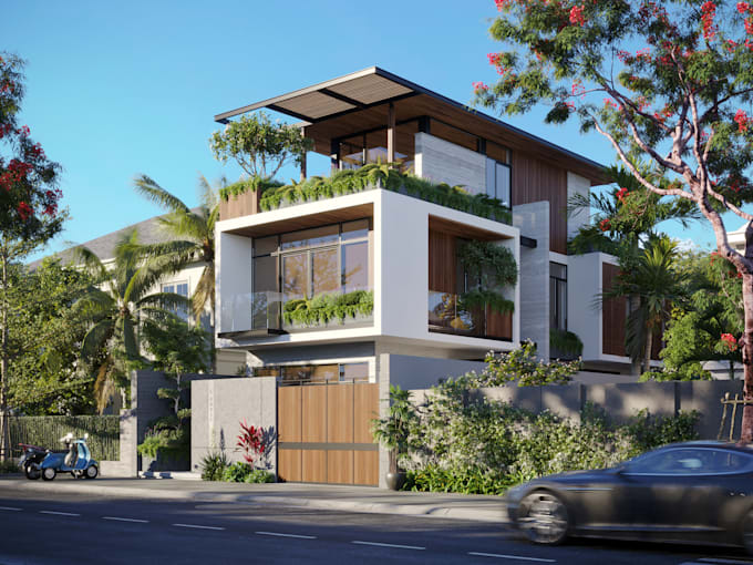 Create 3d model and render realistic exterior, interior, landscape by Longngoa | Fiverr