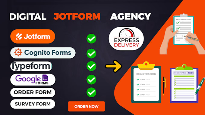 Create jotform, google form, cognito form, quiz, online form, product ...