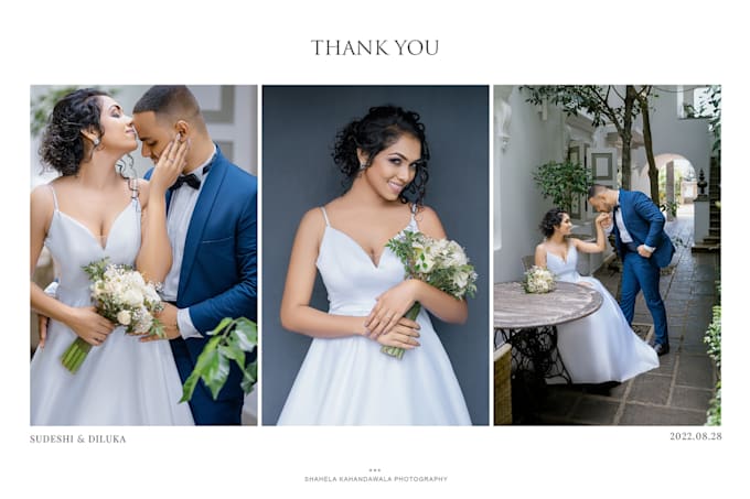 Wedding thank you card design by Digi_3a_art | Fiverr