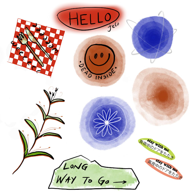 Draw illustrative stickers for you and your loved ones by Gunizi_demir ...