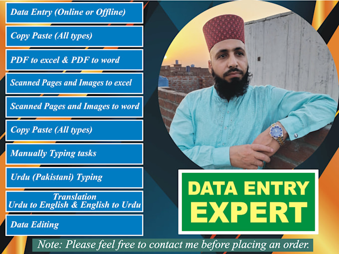 Be your data entry operator by Sniper3dnayyer | Fiverr
