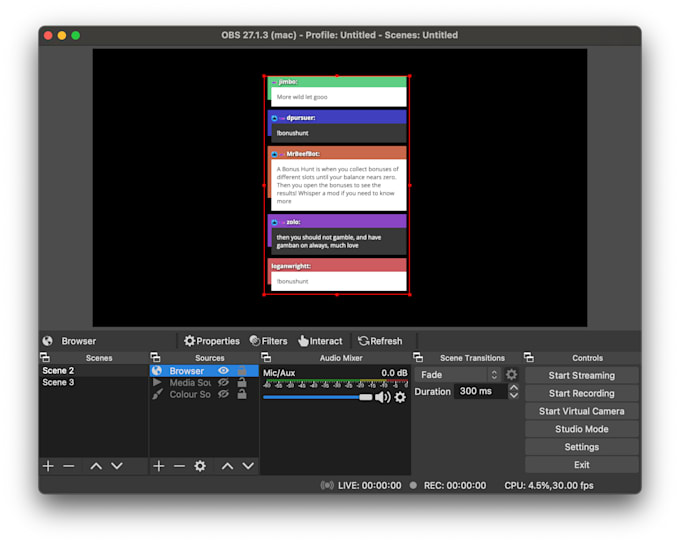 Create a custom kick chat overlay by Strayuru | Fiverr